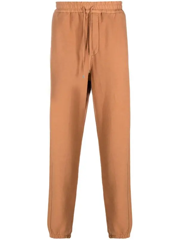 Saint Laurent Drawstring-waistband Cotton Track Pants - Neutrals