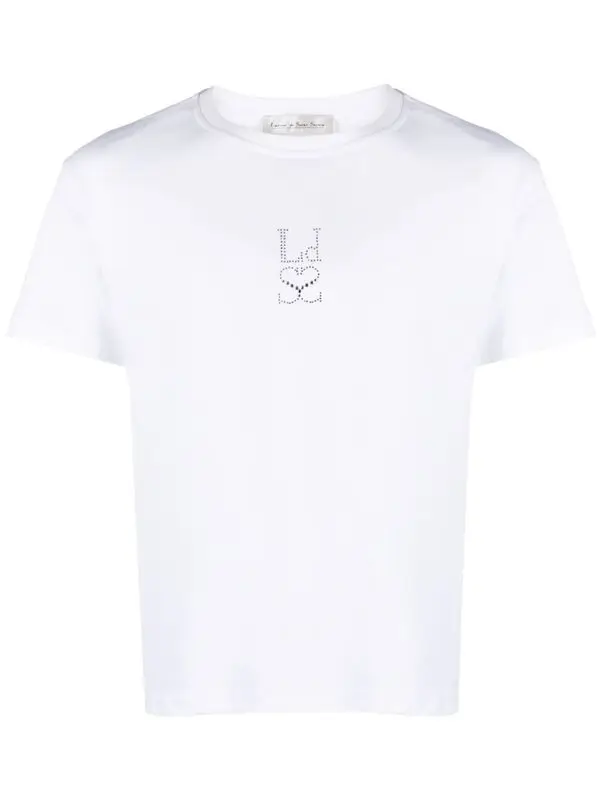 LUDOVIC DE SAINT SERNIN Crystal Logo T-shirt - White