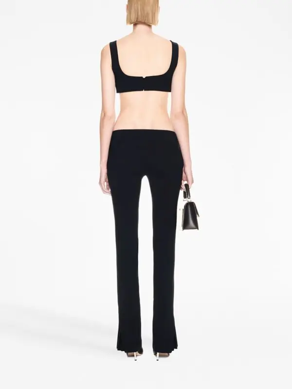Off-White Belted Flared Virgin Wool Trousers