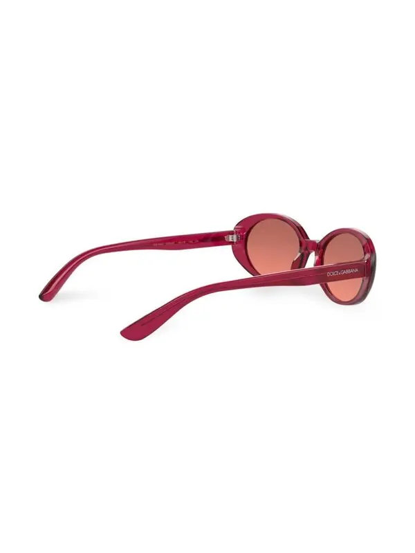 Dolce & Gabbana Re-Edition Oval Sunglasses - Red | Editorialist display picture 1
