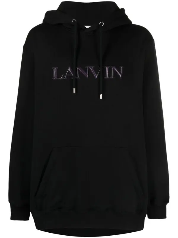 LANVIN Logo-appliqué Cotton Hoodie