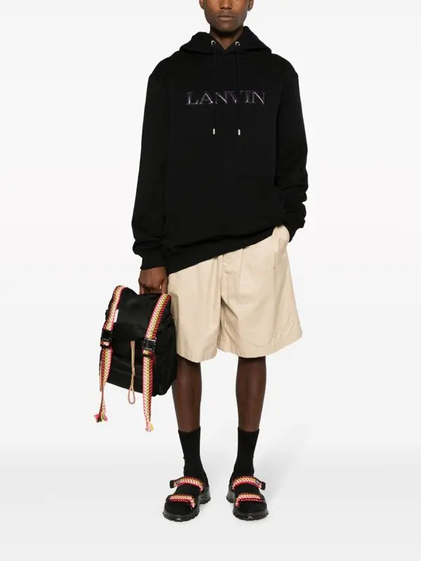 LANVIN Logo-appliqué Cotton Hoodie