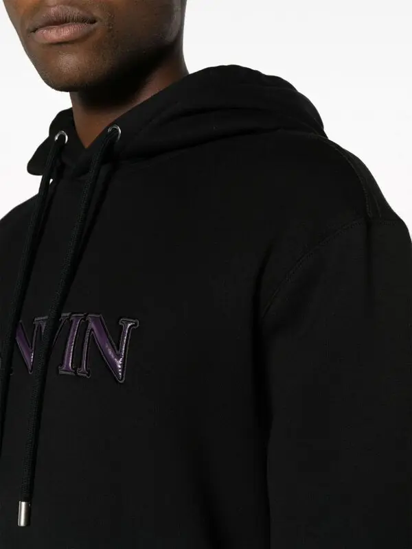 LANVIN Logo-appliqué Cotton Hoodie