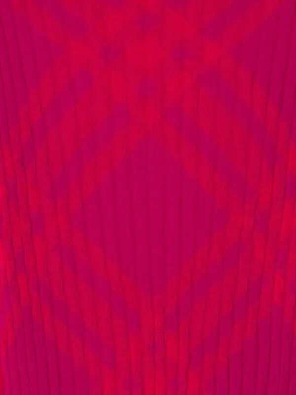 Burberry Plaid-check Rib-knit Jumper - Pink