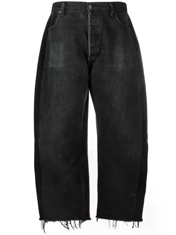 B Sides Cropped Wide-leg Jeans