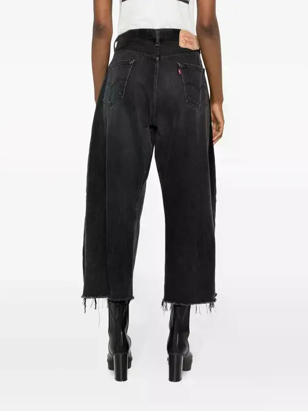 B Sides Cropped Wide-leg Jeans