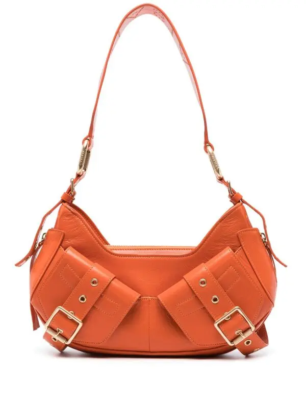 BIASIA Leather Shoulder Bag - Orange