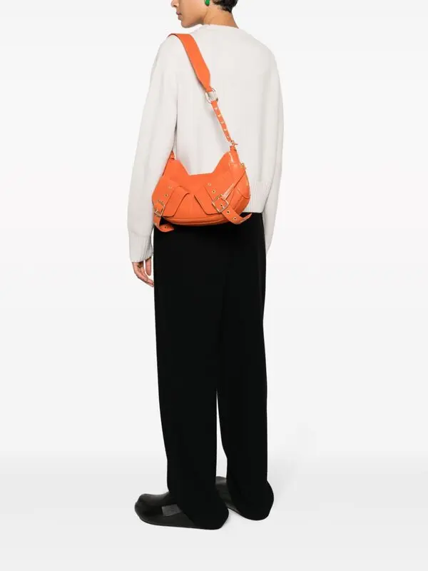 BIASIA Leather Shoulder Bag - Orange