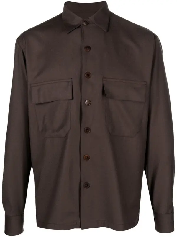 COSTUMEIN Long-sleeve Virgin Wool Shirt