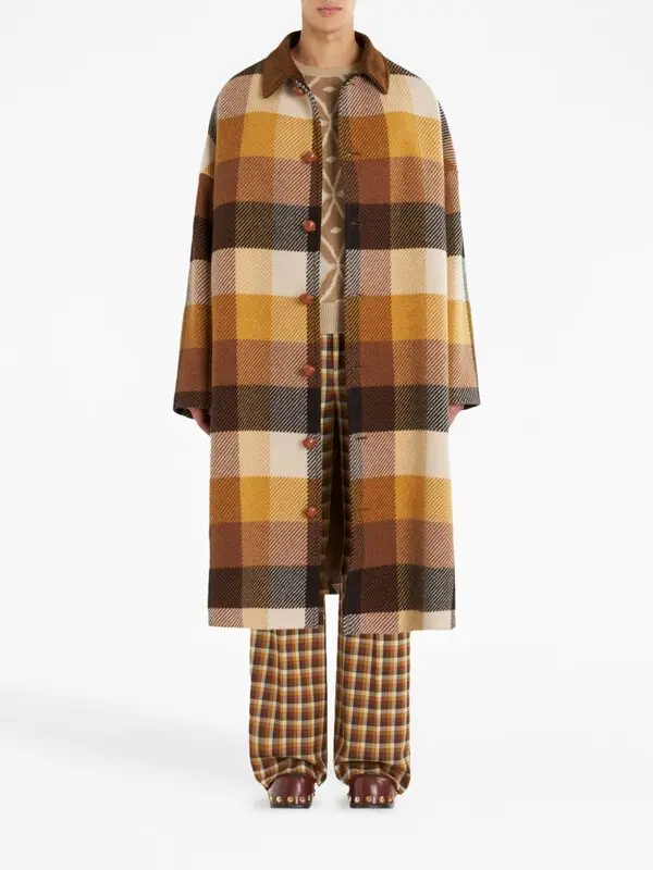 Etro Check-pattern Wool Coat