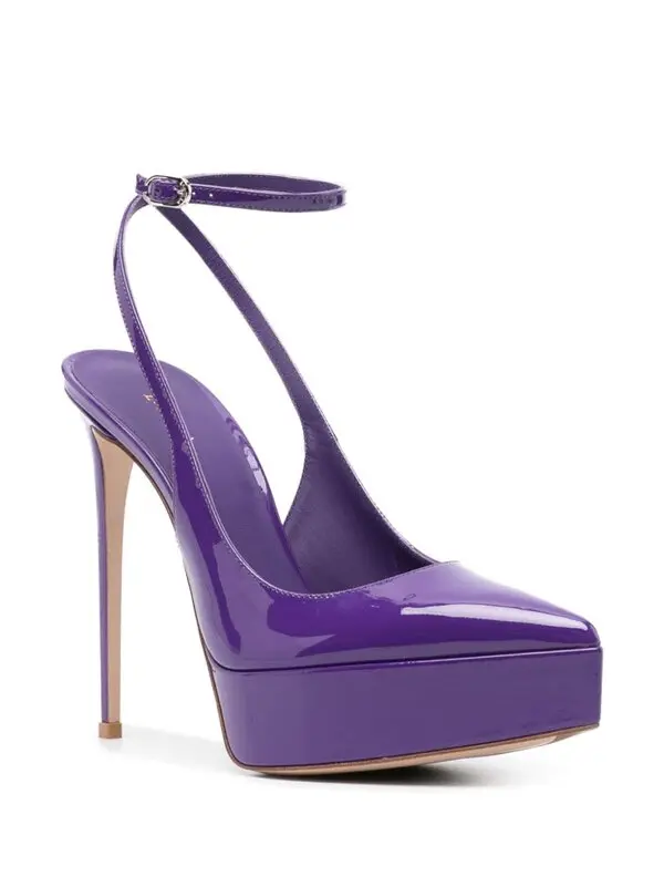 LE SILLA Uma 130mm Patent Pumps - Purple