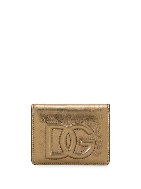 Dolce & Gabbana Dg Logo Leather Wallet - Gold | Editorialist display picture 1