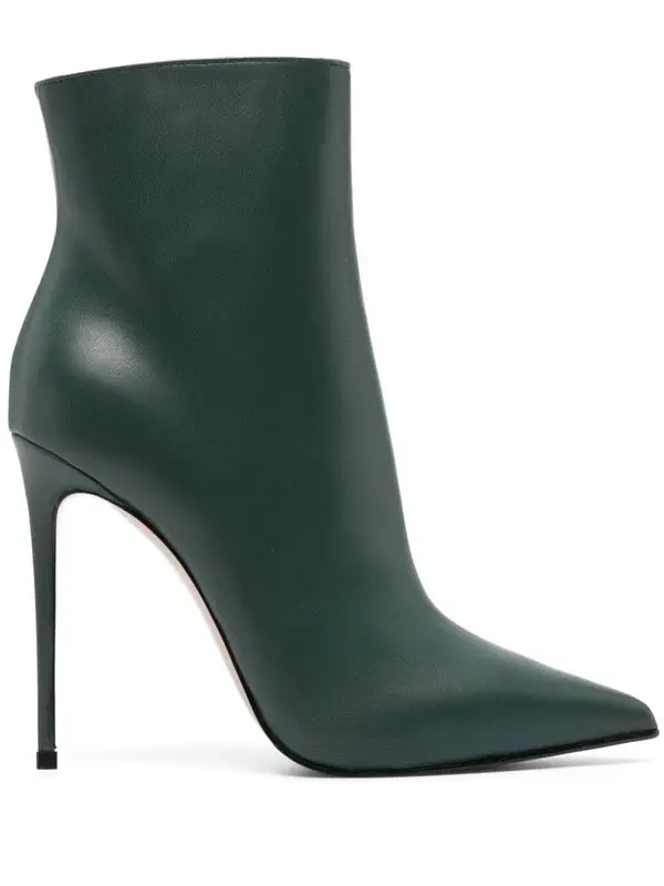 LE SILLA Eva 120mm Leather Ankle Boots - Green