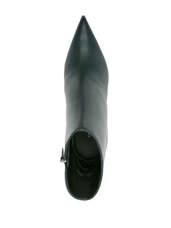LE SILLA Eva 120mm Leather Ankle Boots - Green