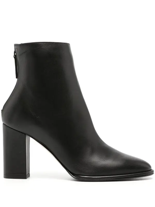 LE SILLA Elsa 85mm Leather Ankle Boots - Black