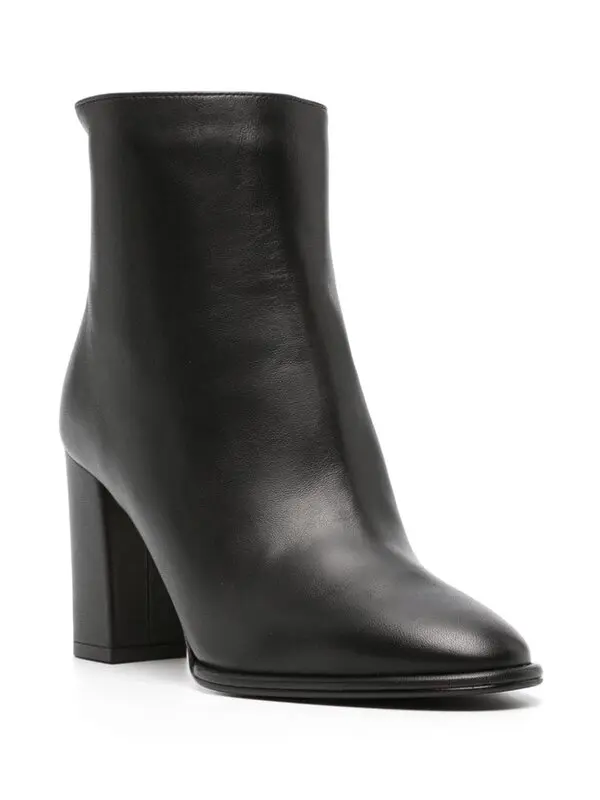 LE SILLA Elsa 85mm Leather Ankle Boots - Black