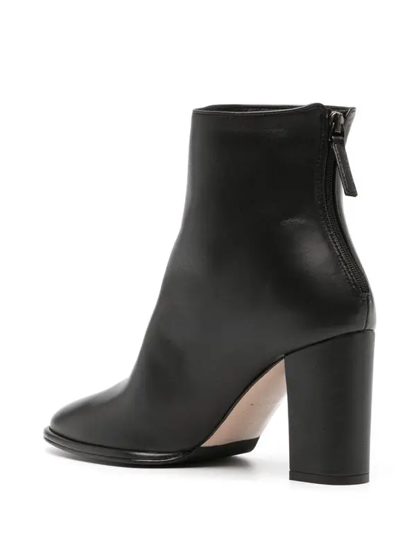 LE SILLA Elsa 85mm Leather Ankle Boots - Black