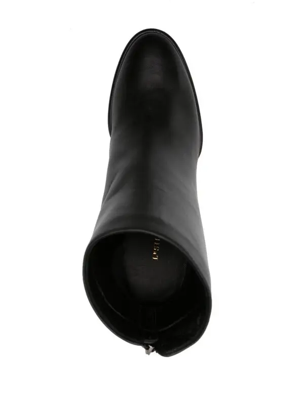 LE SILLA Elsa 85mm Leather Ankle Boots - Black