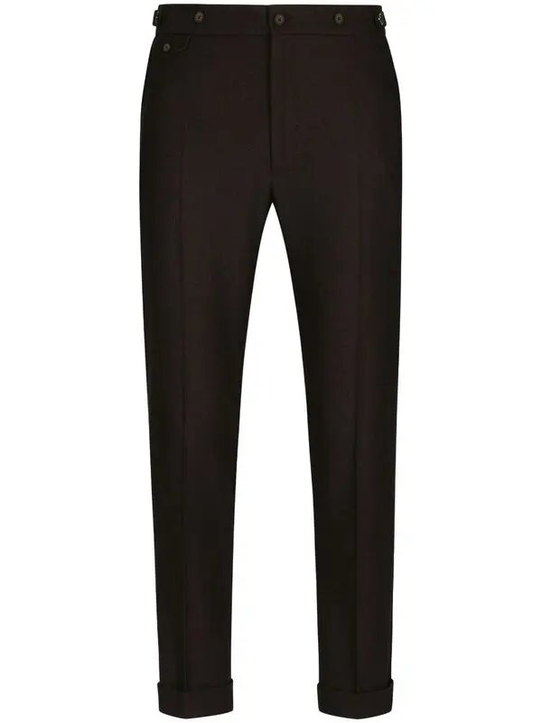 Dolce & Gabbana Pressed-crease Tailored Trousers - Black