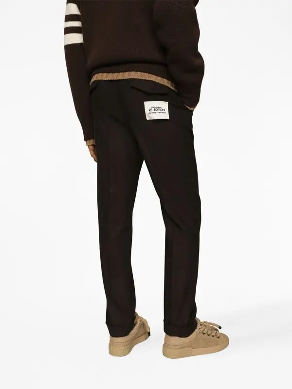Dolce & Gabbana Pressed-crease Tailored Trousers - Black