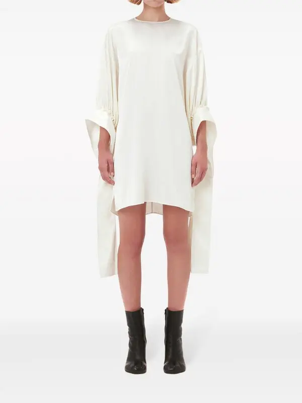 JW Anderson Tab-trim Satin Minidress - White