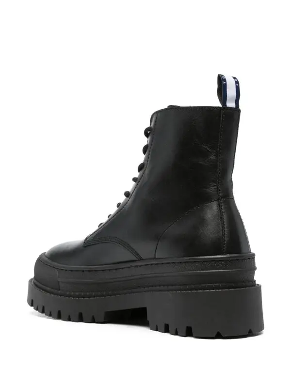 Tommy Hilfiger Foxing Lace-up Leather Boots