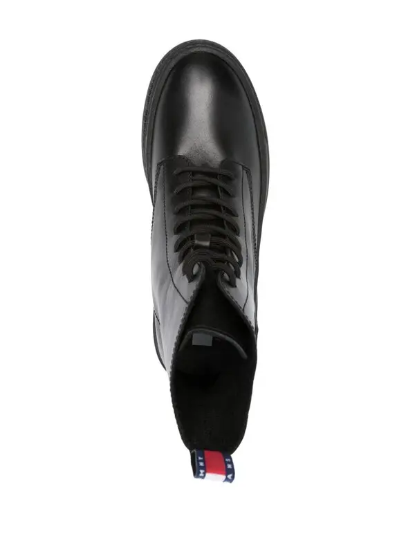 Tommy Hilfiger Foxing Lace-up Leather Boots