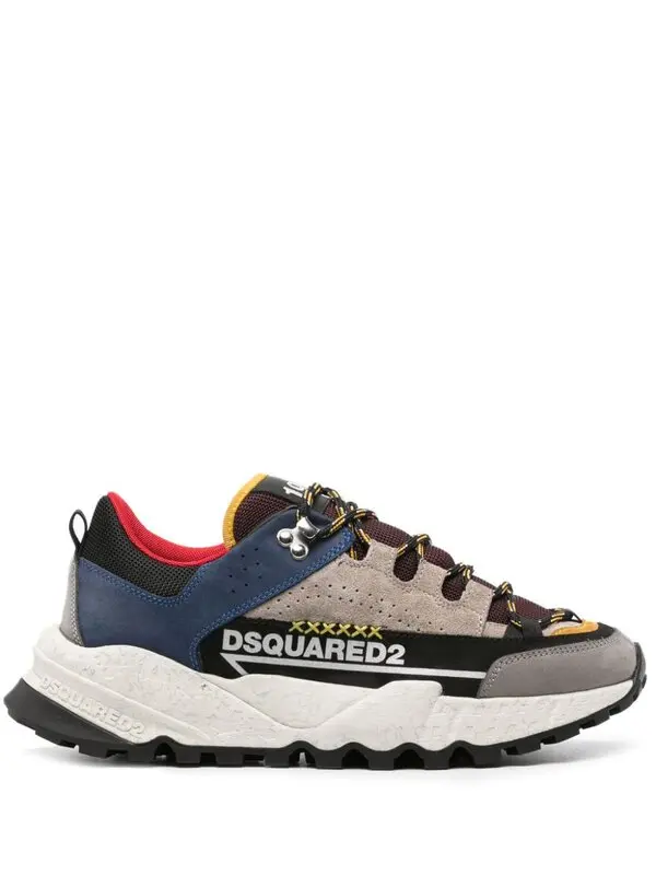 Dsquared2 Panelled Leather Sneakers - Grey