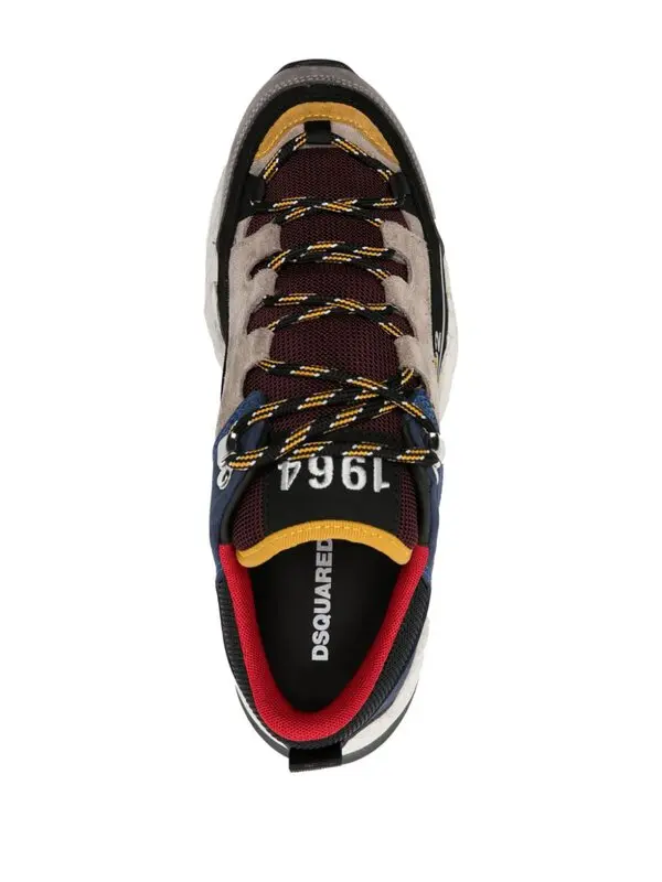Dsquared2 Panelled Leather Sneakers - Grey