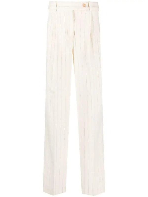 Zimmermann Luminosity Pinstriped Tailored Trousers - Neutrals