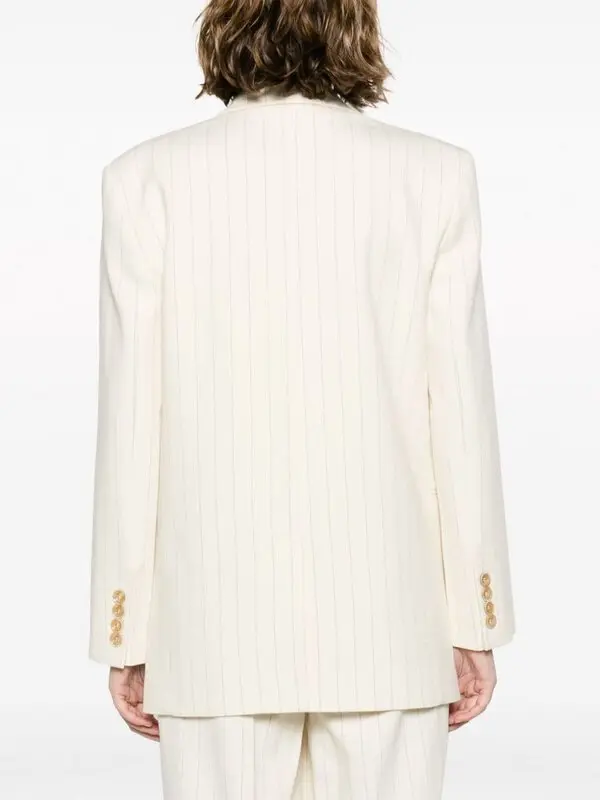 Zimmermann Luminosity Pinstriped Double-breasted Blazer - Neutrals