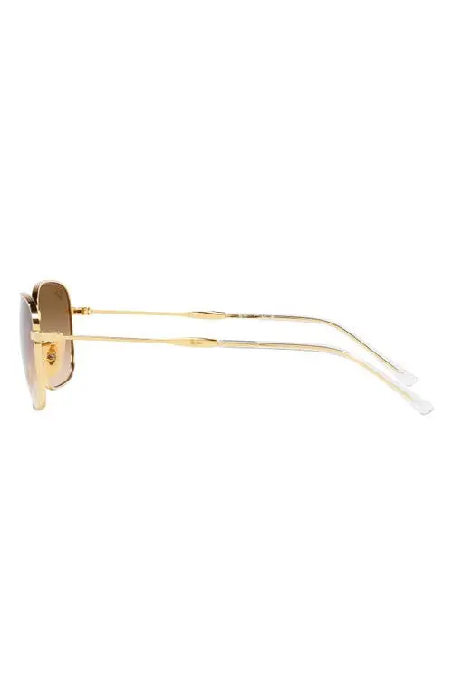Ray-ban 57mm Pillow Sunglasses - Gold Flash