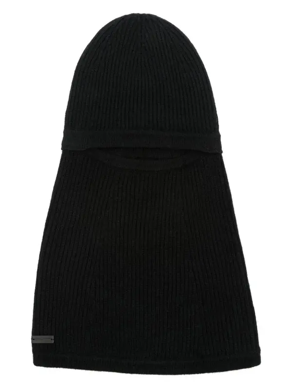 Saint Laurent Logo-tag Balaclava - Black