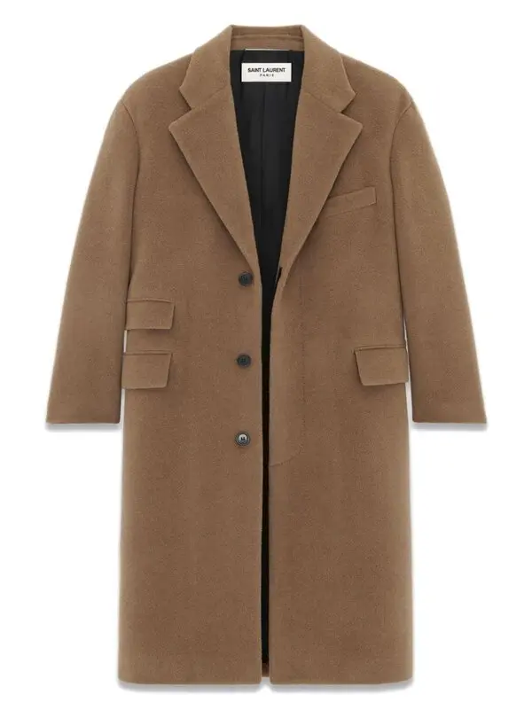 Saint Laurent Single-breasted Long Coat