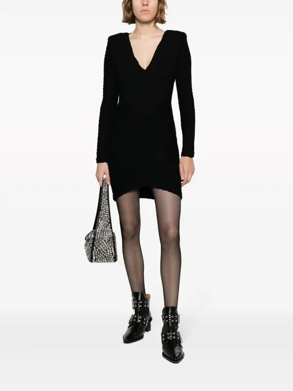 IRO PARIS Long-sleeved V-neck Mini Dress