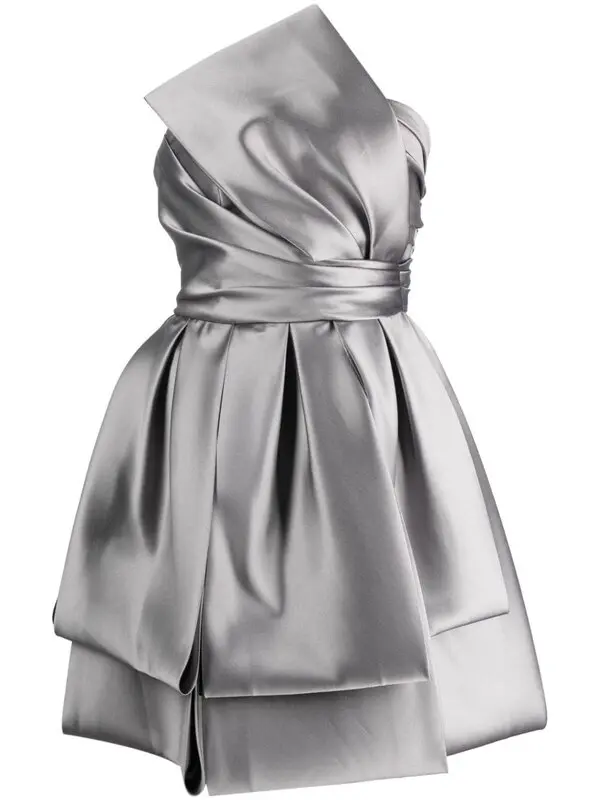 Alberta Ferretti Off-shoulder Minidress - Grey