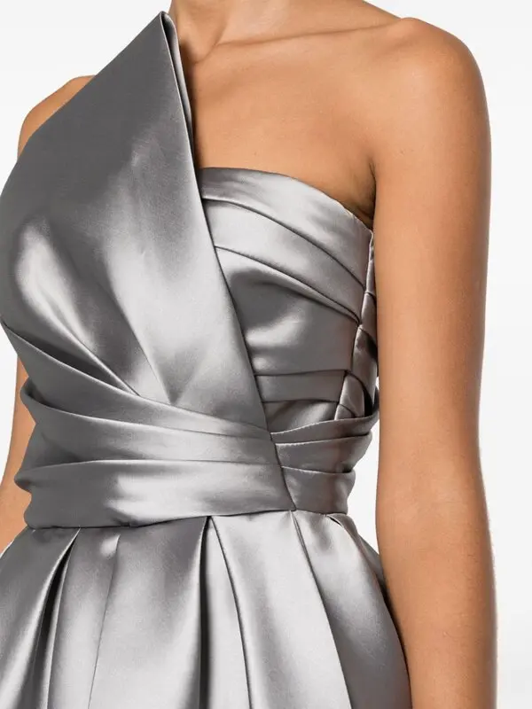 Alberta Ferretti Off-shoulder Minidress - Grey