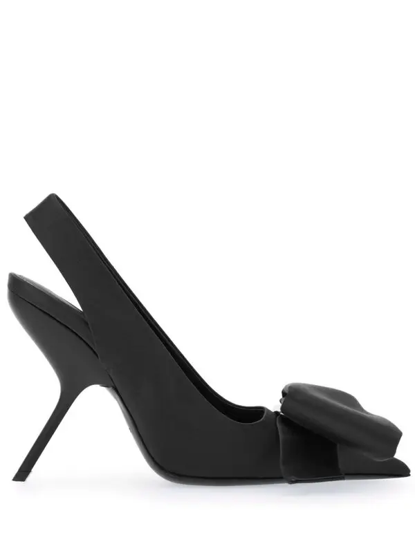 FERRAGAMO 105mm Bow Slingback Pumps