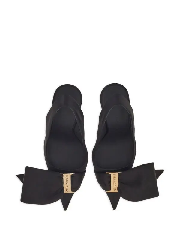 FERRAGAMO 105mm Bow Slingback Pumps