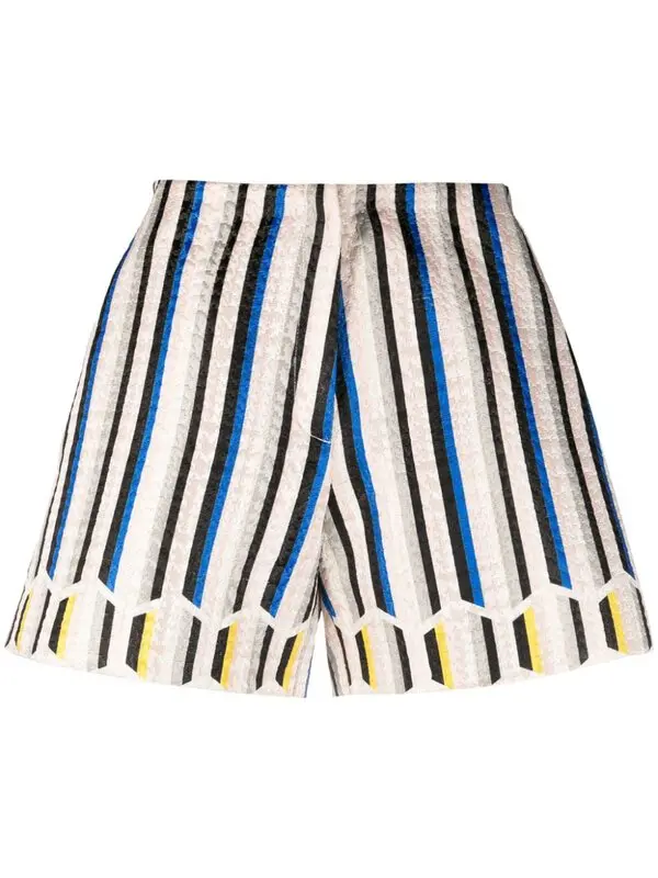 GEMY MAALOUF Striped Jacquard Shorts