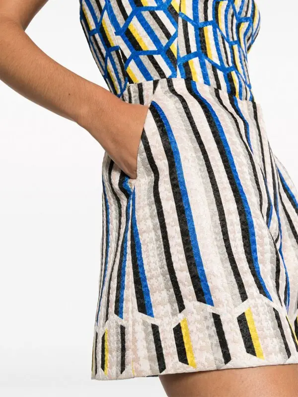 GEMY MAALOUF Striped Jacquard Shorts
