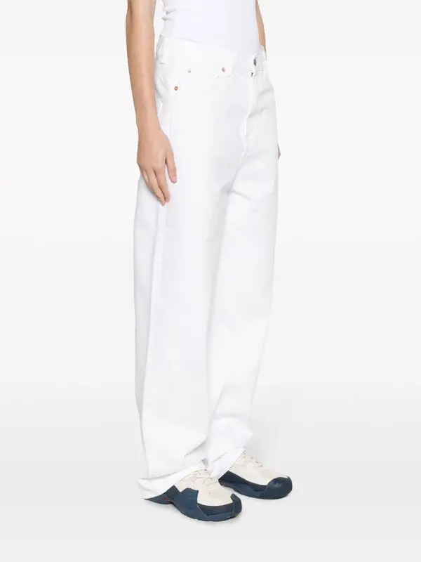 Wardrobe.NYC Low-rise Straight-leg Jeans - White