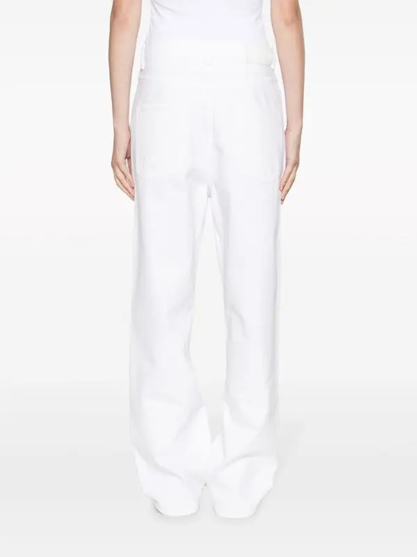 Wardrobe.NYC Low-rise Straight-leg Jeans - White