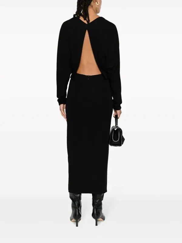 Khaite The Trina Open-back Midi Dress