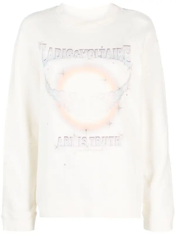 Zadig&Voltaire Logo-print Sweatshirt - Neutrals