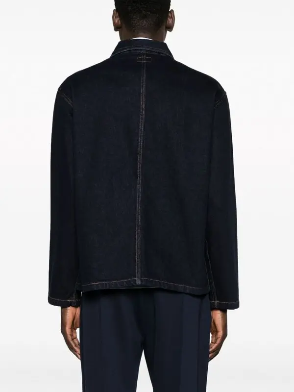 LEVI'S Contrast-stitching Zip-up Denim Jacket - Blue