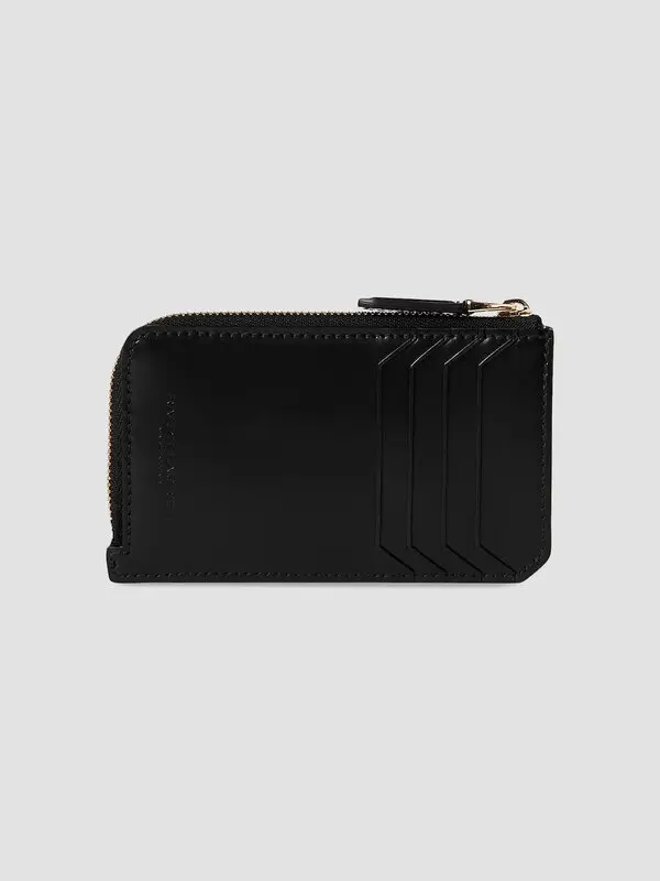 Ralph Lauren Rl Box Calfskin Zip Card Case