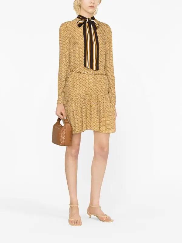 Michael Kors Lattice-pattern Midi Dress