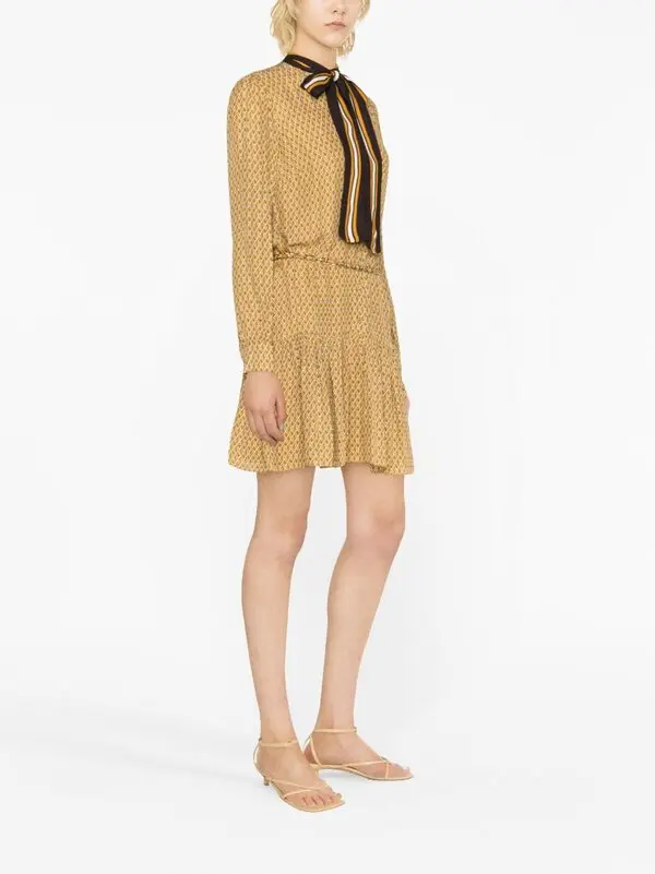 Michael Kors Lattice-pattern Midi Dress