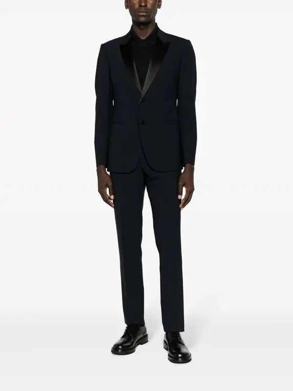 Emporio Armani Satin-trim Single-breasted Suit